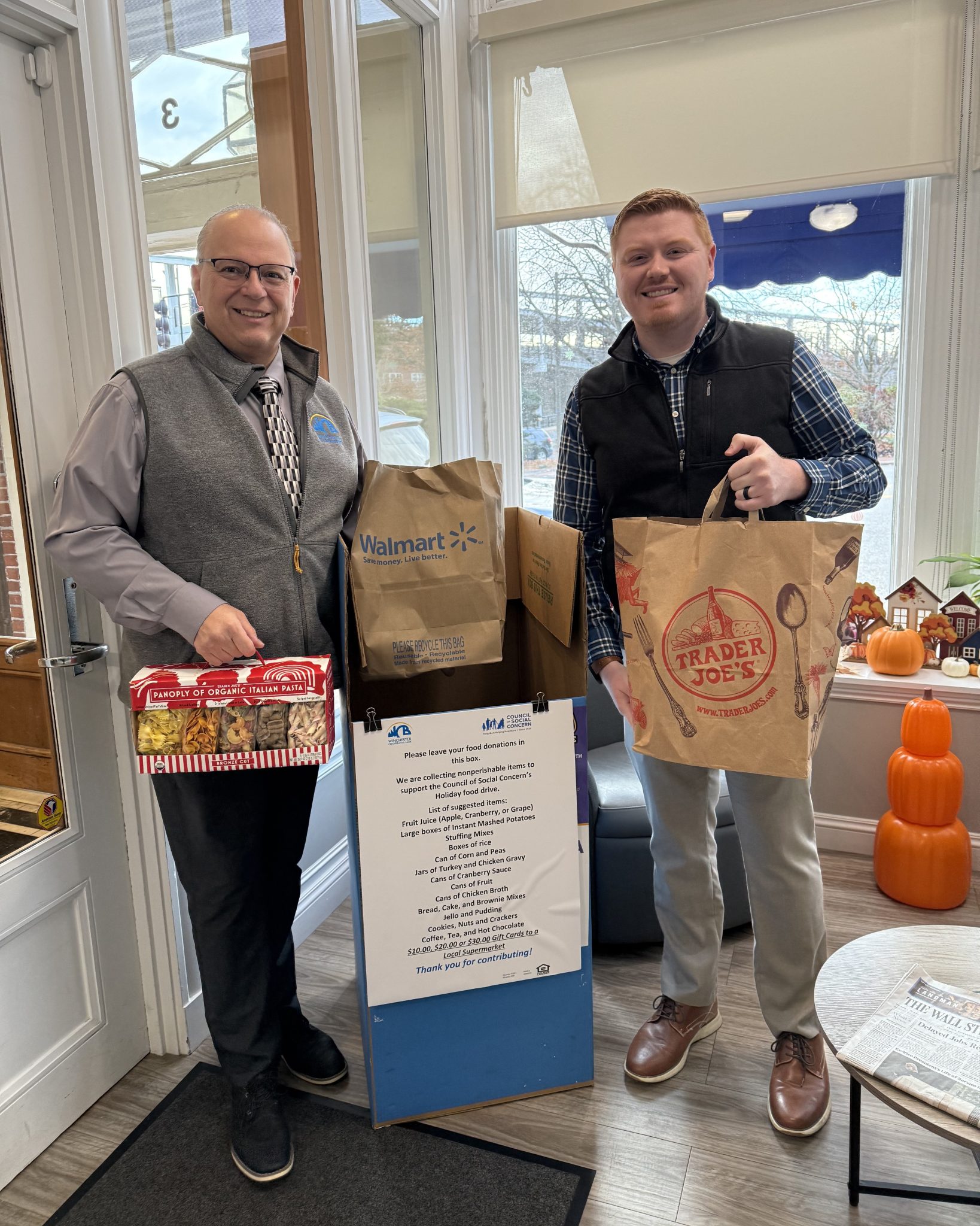 WCB Gives Thanks and Gives Back - Winchester Co-operative Bank